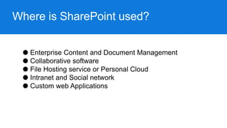 Sharepoint overview | PPTX