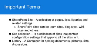 Sharepoint overview | PPTX