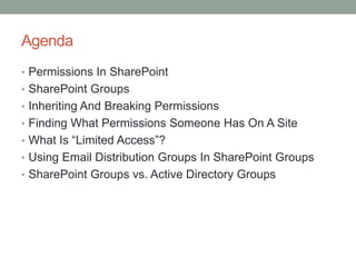 SharePoint Permissions 101 | PPTX