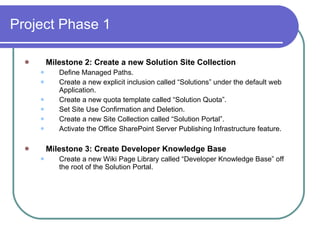 SharePoint Project Phase 1 And 2 | PPT