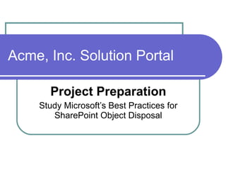 SharePoint Project Phase 1 And 2 | PPT