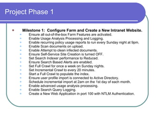 SharePoint Project Phase 1 And 2 | PPT