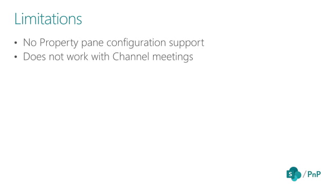 SharePoint PnP Demo - Questionnaire Teams Meeting App with SPFx | PPT