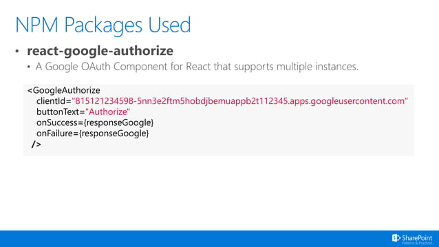 SharePoint PnP Demo - react-google-fit | PPT