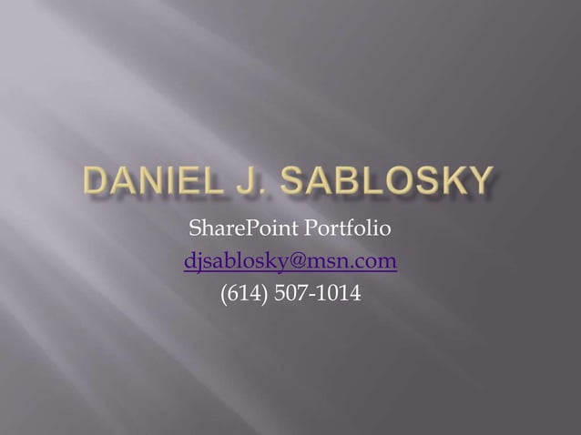 SharePoint Portfolio | PPTX