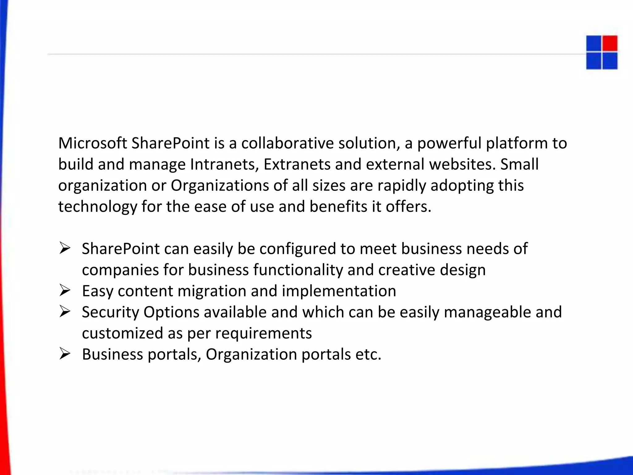 Microsoft SharePoint Services ppt | PPT