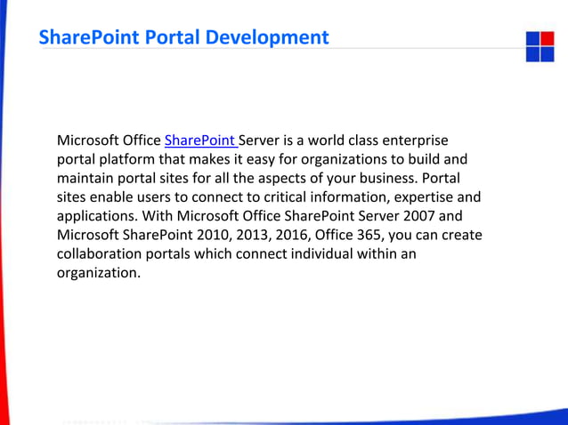 Microsoft SharePoint Services ppt | PPT