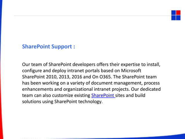 Microsoft SharePoint Services ppt | PPT
