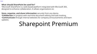 Sharepoint Premium features used for .pptx