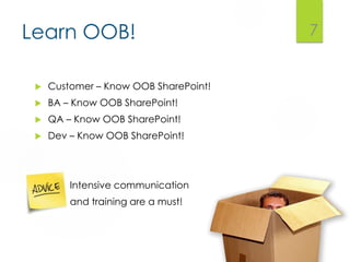 SharePoint project: DOs and DON'Ts | PPTX