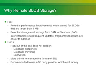 Share point rbs in depth englisch | PPTX | Databases | Computer Software and Applications