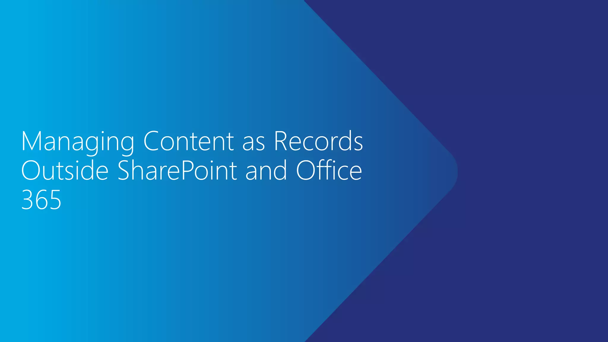 The SharePoint Records Management Story | PPTX
