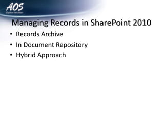 Share point records management presentation | PPTX