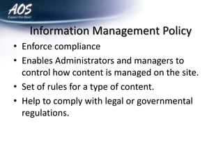 Share point records management presentation | PPTX