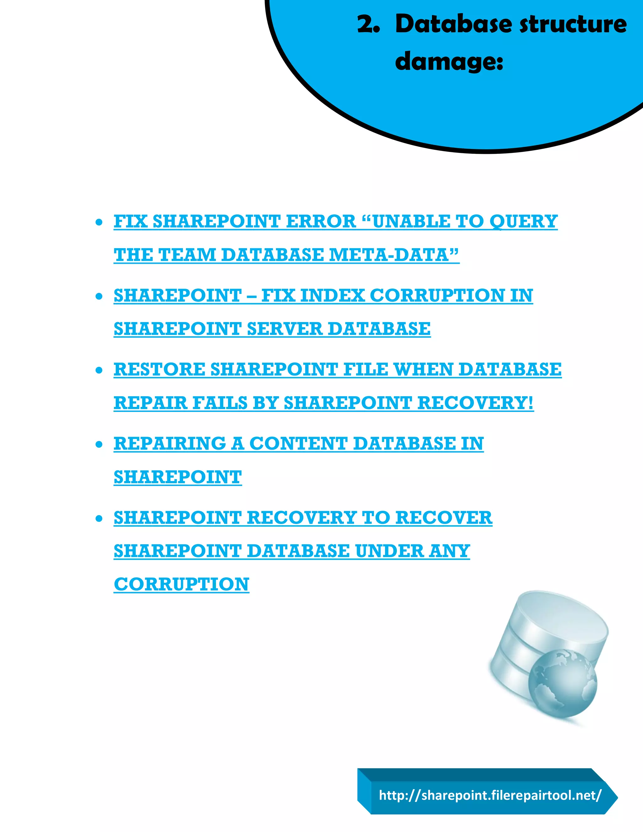 Sharepoint repair essentials | PDF