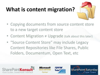 Share Point Sat Share Point 2010 And Content Migration | PPT