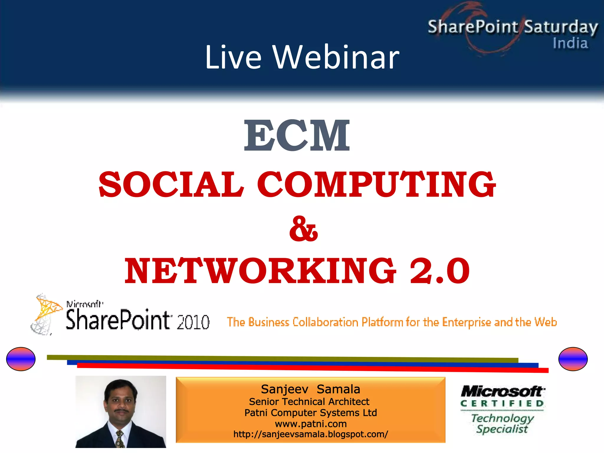 SharePoint Saturdays_ECM_SCN20_Webinar | PPT