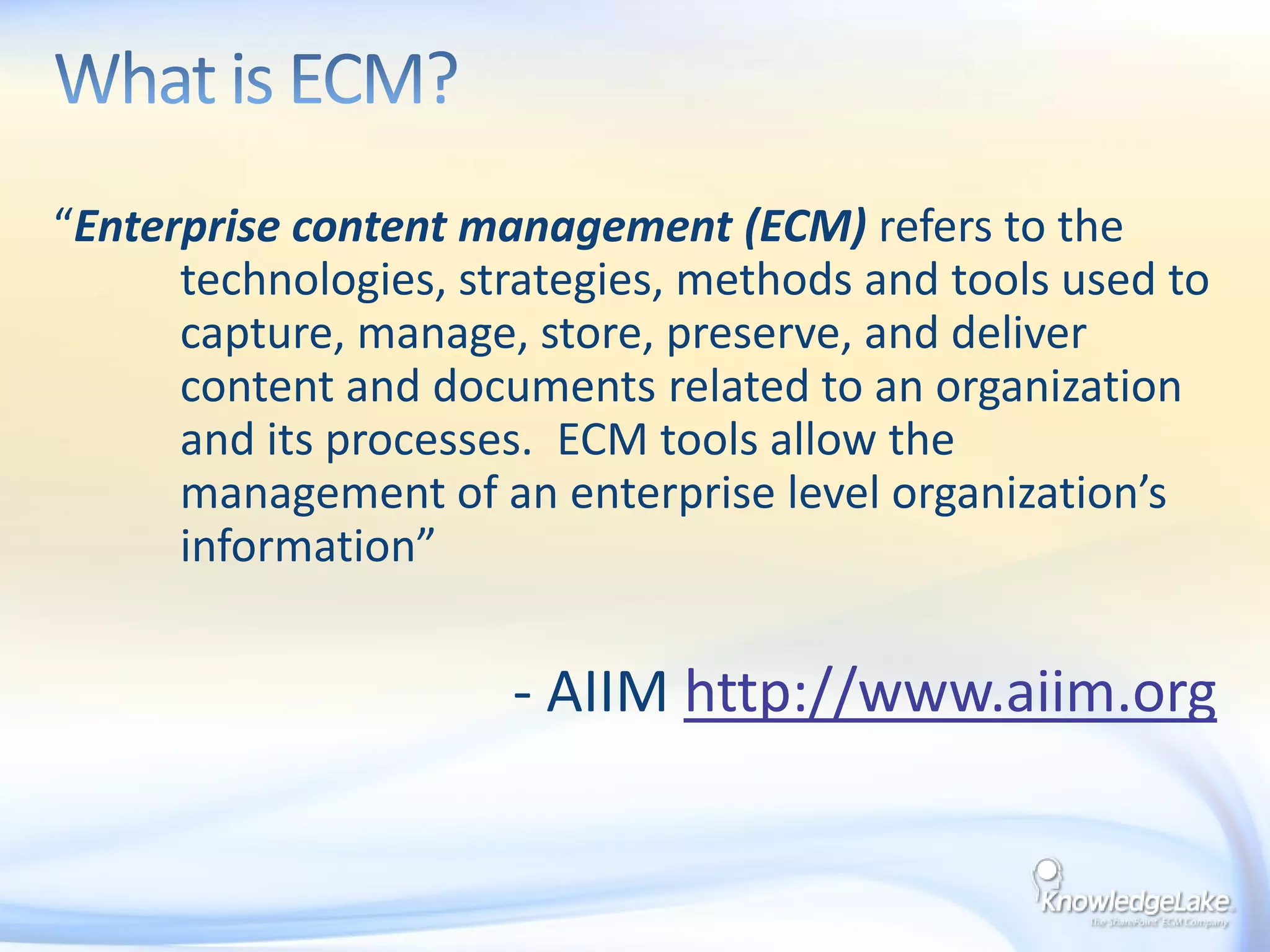 ECM with SharePoint - SPSOzarks | PPT