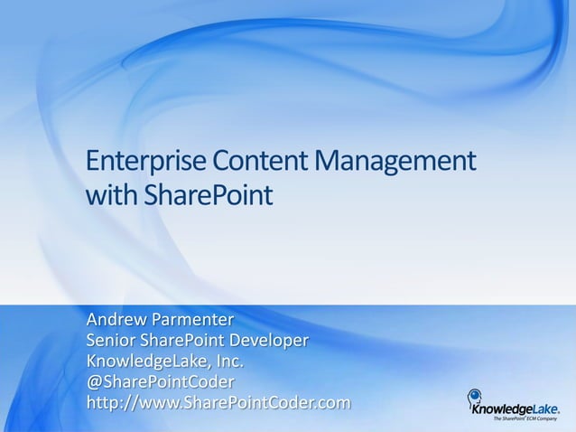 ECM with SharePoint - SPSOzarks | PPTX | Search | Internet