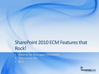 ECM with SharePoint - SPSOzarks | PPTX | Search | Internet