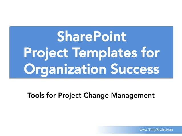 Project Management Scope Templates for SharePoint | PPT