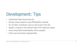 Taking the Share out of Sharepoint: SharePoint Application Security. | PDF