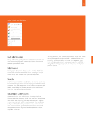 Microsoft SharePoint Server 2016 Preview - Reviewers Guide | PDF