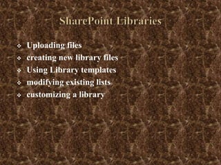 Sharepoint server online training | PPT