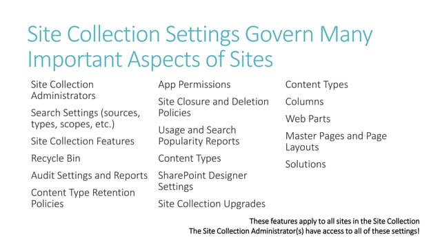 Sharepoint Site Collections Best Practices And Recommendations Ppt