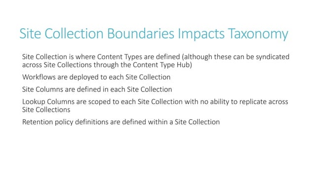 Sharepoint Site Collections Best Practices And Recommendations Ppt