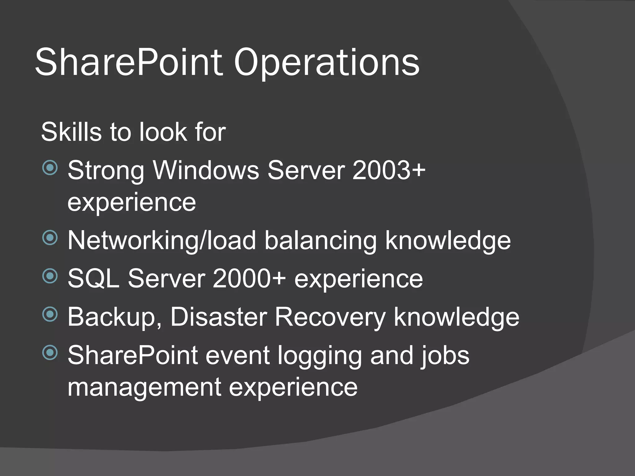 Share Point Skillsets | PPT