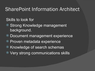 Share Point Skillsets | PPT