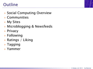 SharePoint Social Features Webinar - by Atidan | PDF | Social ...