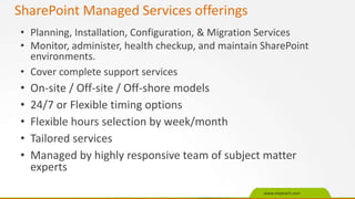 SharePpoint Support & Managed Services by Netpeach | PPT