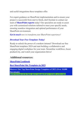 Explore Modern SharePoint Templates for 2024 | DOCX