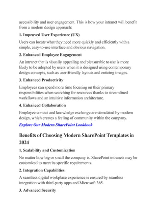Explore Modern SharePoint Templates for 2024 | DOCX
