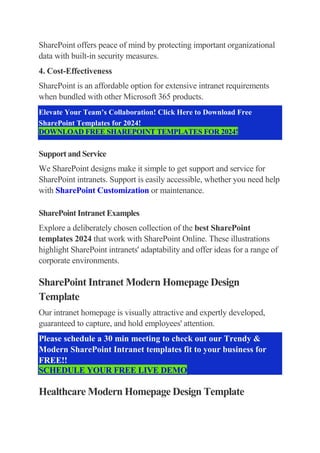 Explore Modern SharePoint Templates for 2024 | DOCX
