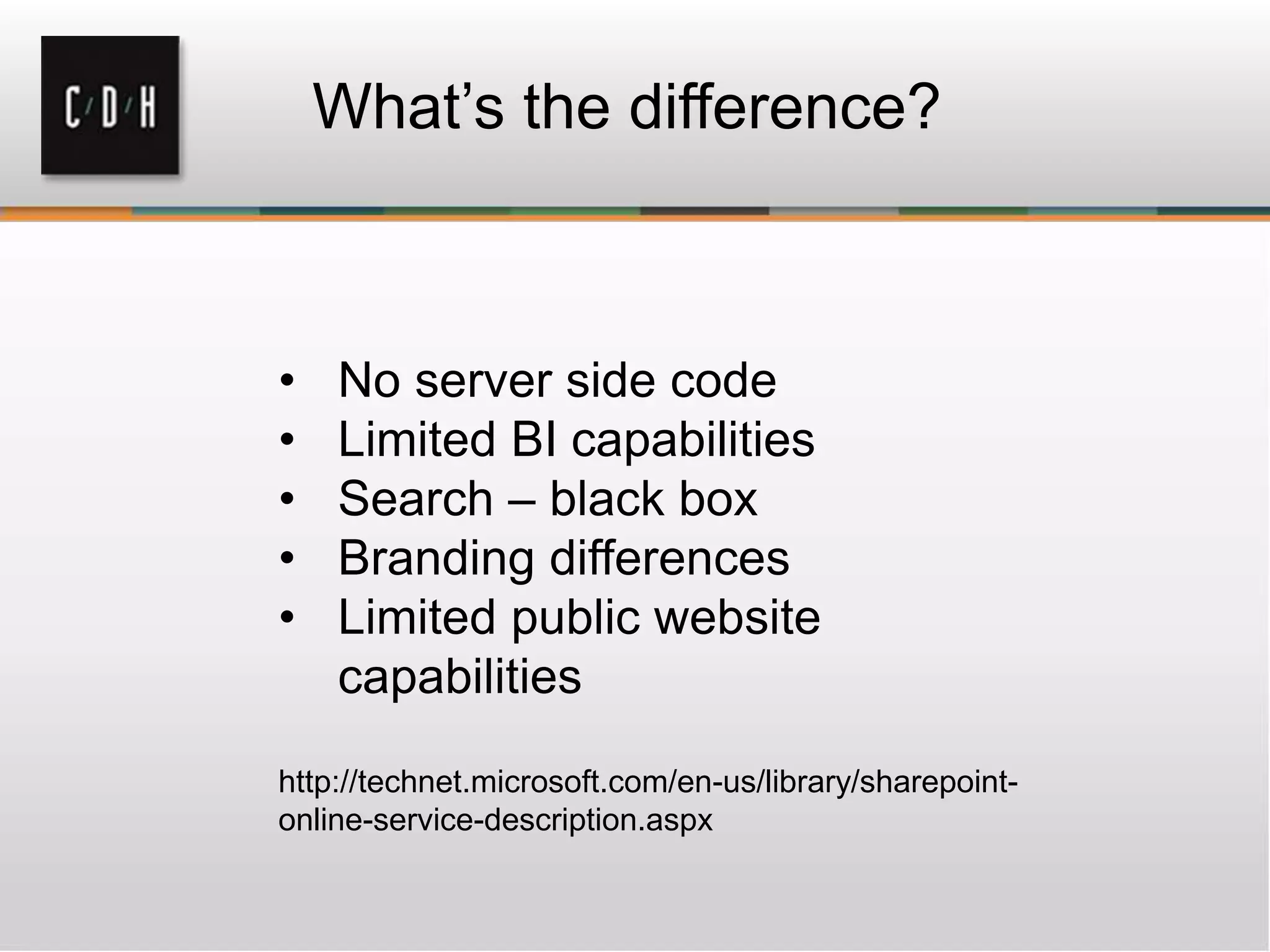 Microsoft SharePoint Cloud presentation | PPTX