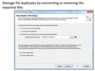 SharePoint to File Share Migration Tool | PPTX
