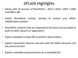 SharePoint to File Share Migration Tool | PPTX