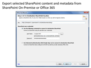 SharePoint to File Share Migration Tool | PPTX