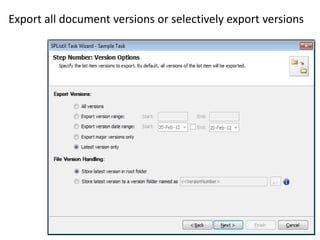 SharePoint to File Share Migration Tool | PPTX