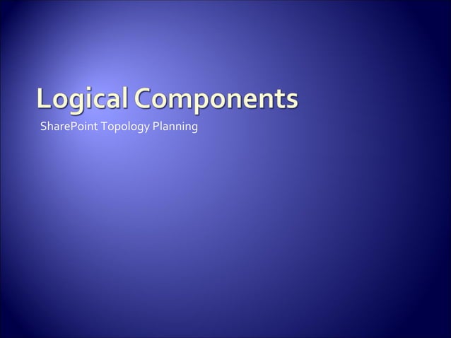 SharePoint Topology | PPT