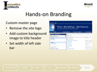 Share point training branding 2010 | PPT