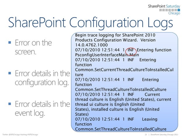SharePoint Troubleshooting Tools & Techniques | PPT