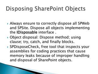 SharePoint underground (Unmanaged Code and SharePoint Internals) | PPTX