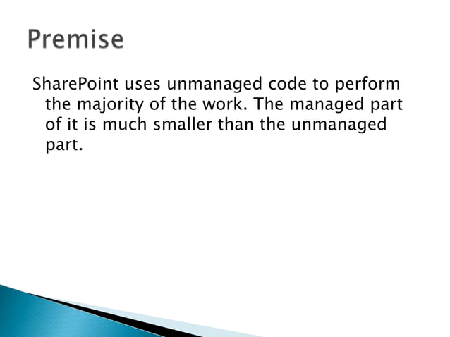 SharePoint underground (Unmanaged Code and SharePoint Internals) | PPTX