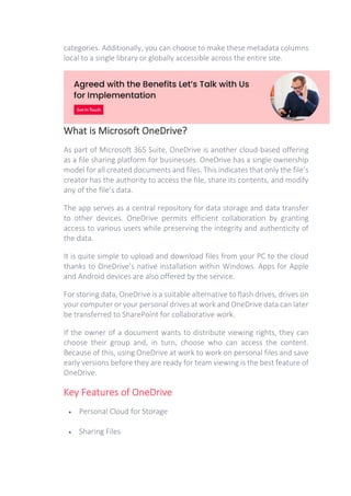 SharePoint vs OneDrive – Differences and Similarities | PDF