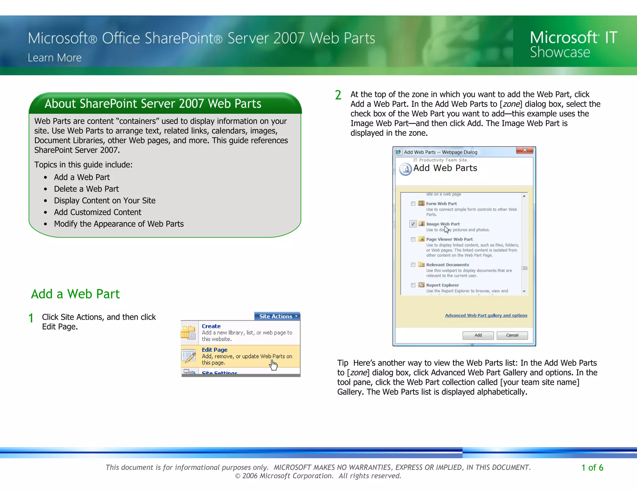 SharePoint Web Parts | PPT