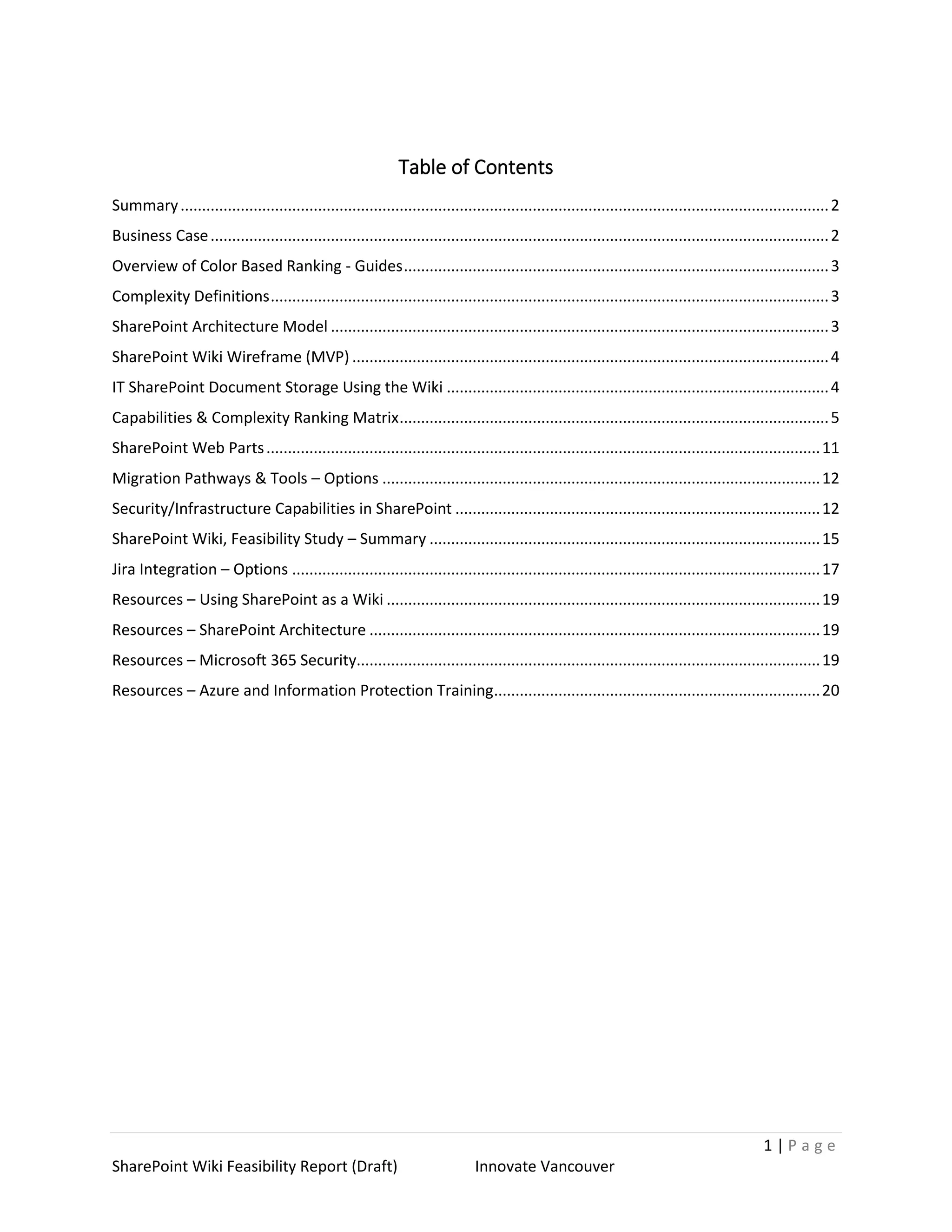SharePoint Wiki Feasibility Report (Draft) - Travis Barker.pdf